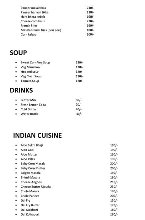 Menu at Nityam Food Court Pure Veg, Mumbai