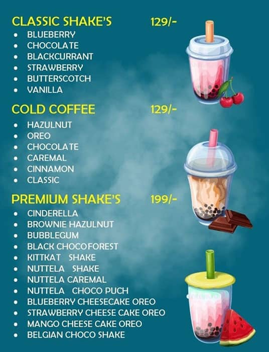 Menu of The Belgian Choco, Sector 86, Faridabad