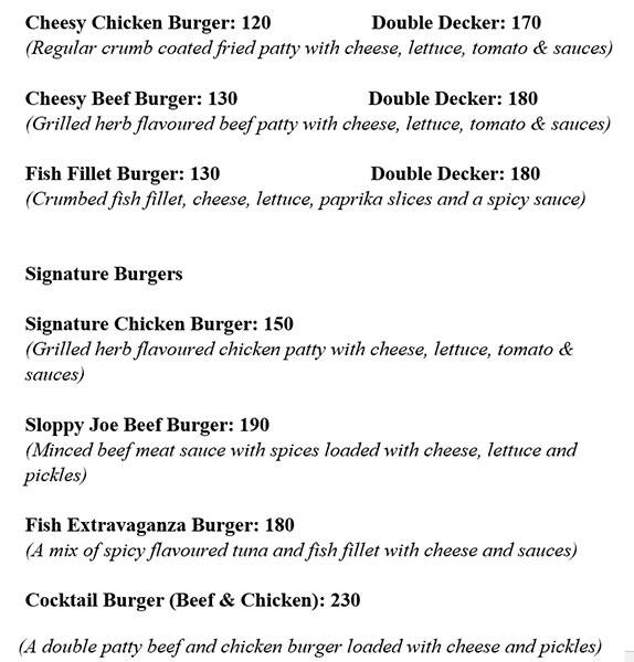 Menu at PETRA CAFE, Kochi