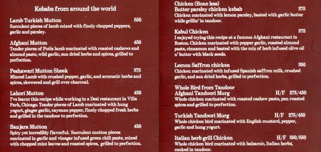 Menu at Chef Inams Steak House, Hyderabad, CCFF+W5G