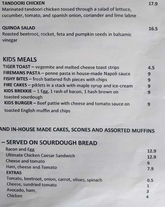 Menu at The Old Fire Station restaurant, Preston