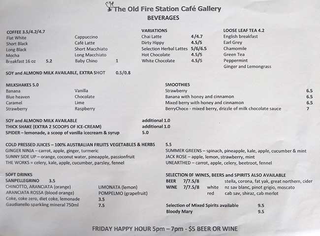 Menu at The Old Fire Station restaurant, Preston