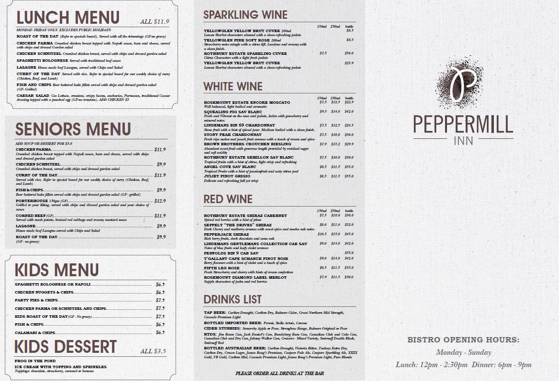 Peppermill Inn, Kialla, Kialla - Urbanspoon/Zomato
