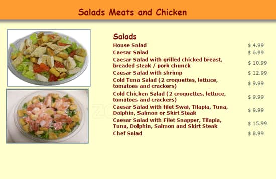 Menu at Casa Juan Restaurant, Miami