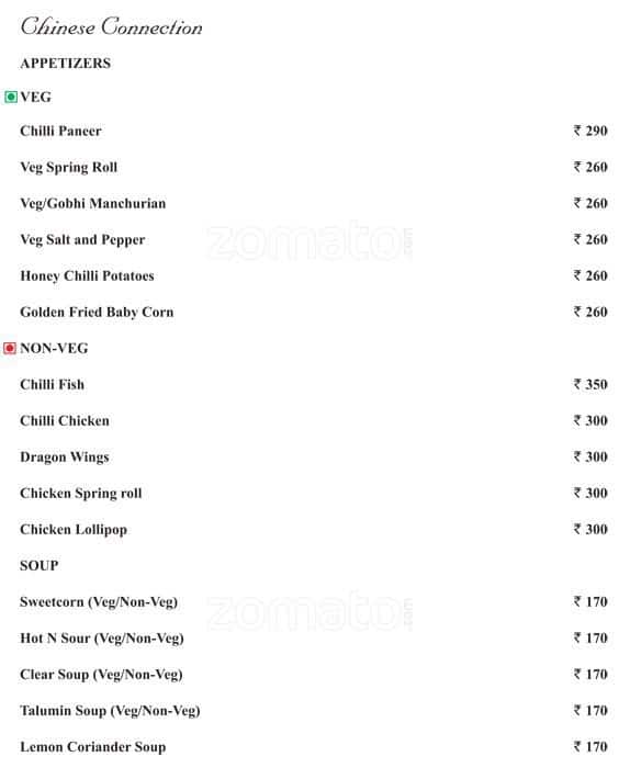 Menu at Illusion Bar - Clarks Inn, New Delhi