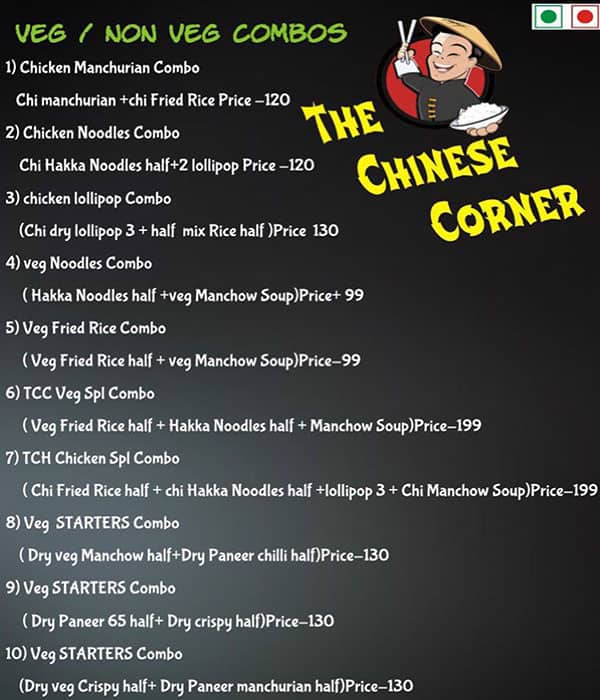 Menu at The Chinese Corner, Pune, Shop 3, Adity Birla Marg