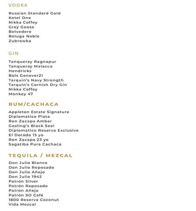 Menu at 3BK Restaurant - Burj Khalifa, Dubai