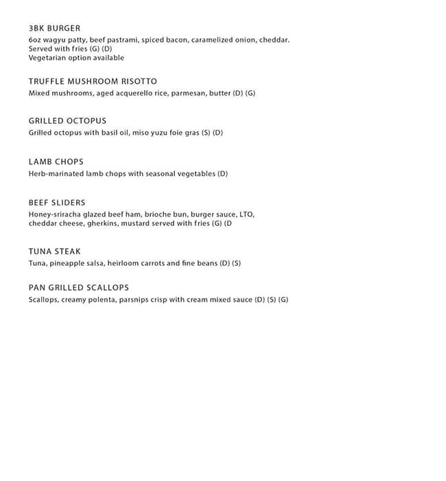 Menu at 3BK Restaurant - Burj Khalifa, Dubai