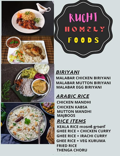 Menu of Ruchi Homely Food, Mehrauli, New Delhi