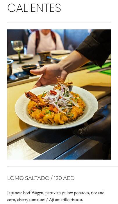 Menu of Fusion Ceviche, Jumeirah Lake Towers (JLT), Dubai