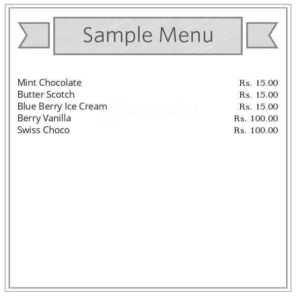 Menu of Ibaco, St. Thomas Mount, Chennai