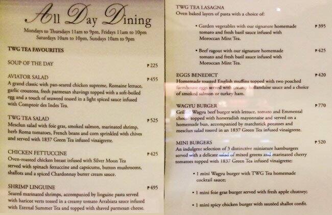 TWG Menu, Menu for TWG, Newport City, Pasay City - Zomato Philippines