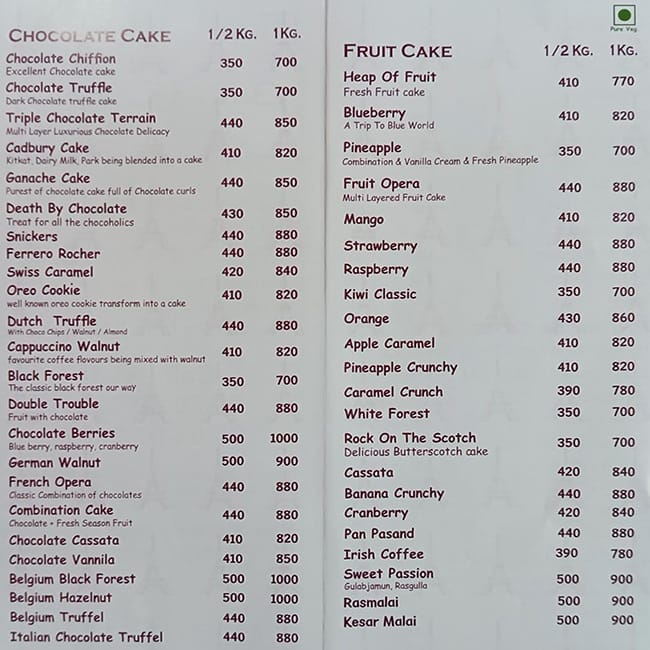 Menu of Bake Ur Day, Airoli, Navi Mumbai