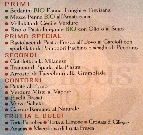 Cibus 104 a Milano: Foto del Menu con Prezzi - Zomato Italia
