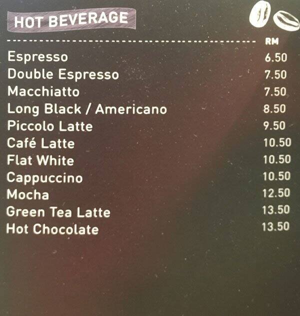 UCC Coffee Menu, Menu for UCC Coffee, Mid Valley City, Kuala Lumpur ...