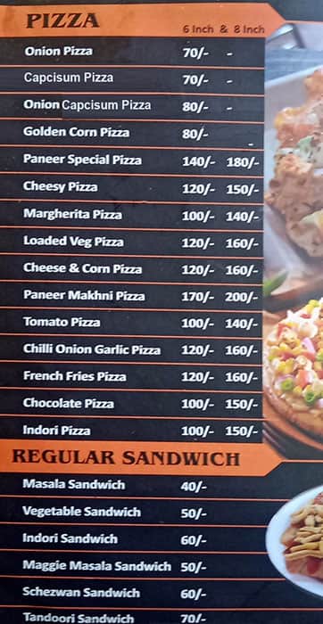 Menu of Jainam Zayka Cafe, Airport Road, Indore