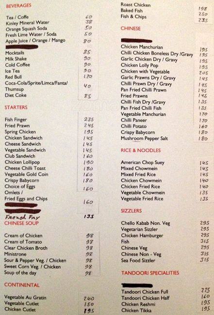 Oasis Restaurant Menu, Menu for Oasis Restaurant, New Market Area ...