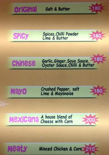 Magic Corn Menu, Menu for Magic Corn, Bambalapitiya, Colombo 04 ...