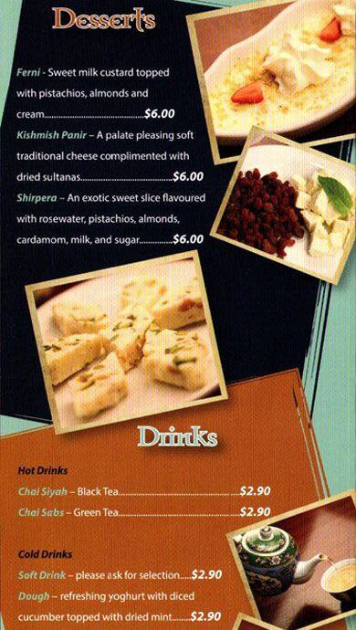 Menu at Mazar Restaurant, Merrylands