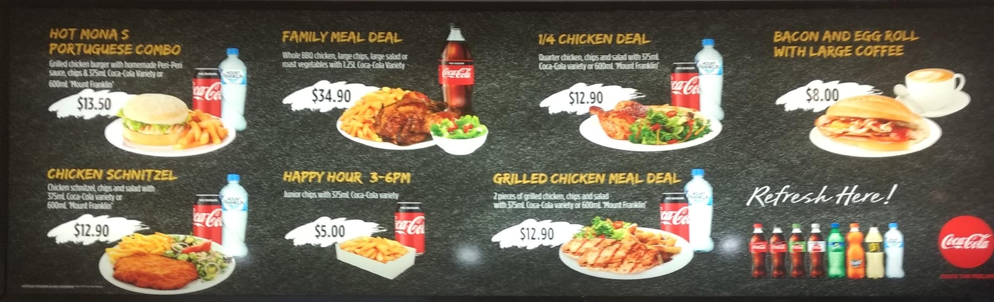 Menu at Golden Chicken restaurant, Brookvale