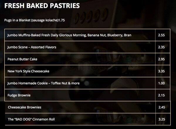 Menu at The Coffee Dog Roastery & Coffee House, Bastrop
