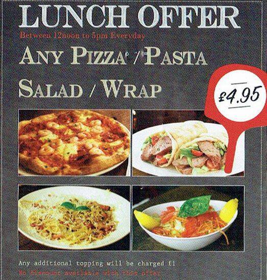 Menu at The Bite pizzeria, London, 533 Kingsland Road