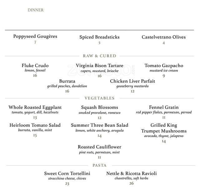 Garrison Menu, Menu for Garrison, Capitol Hill, Washington DC ...