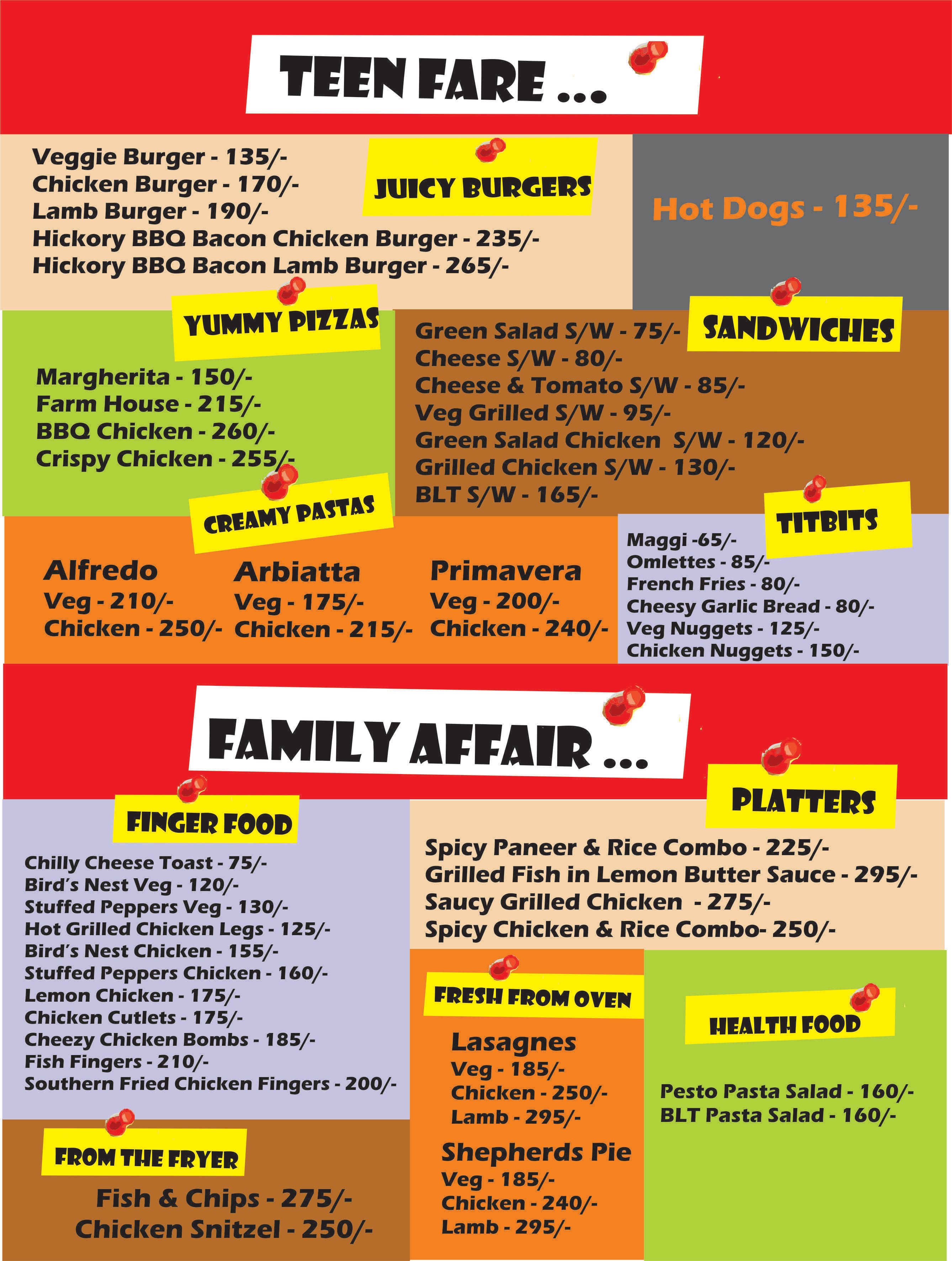 Menu at Group Therapy, Secunderabad