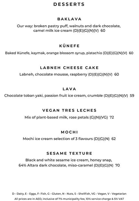 Menu of BASTA! - The St. Regis Downtown, Business Bay, Dubai