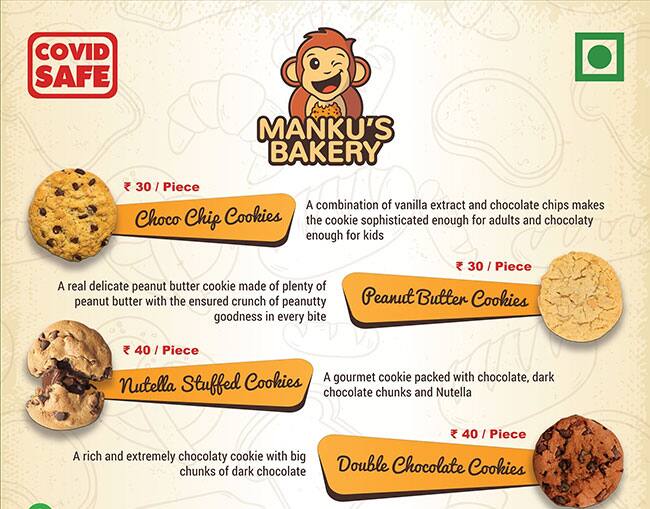 Menu of Manku's Bakery, Karelibaug, Vadodara