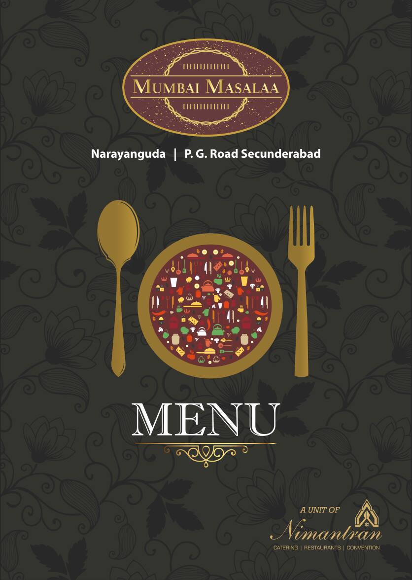 Menu of Mumbai Masalaa, Begumpet, Hyderabad