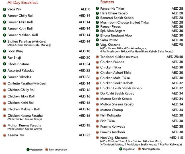 Kulcha King Menu, Menu for Kulcha King, Jumeirah Lake Towers (JLT ...