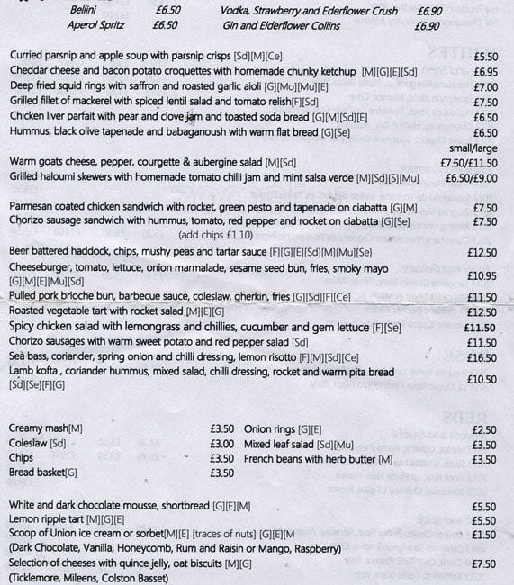 Menu at The Dartmouth Arms pub & bar, London