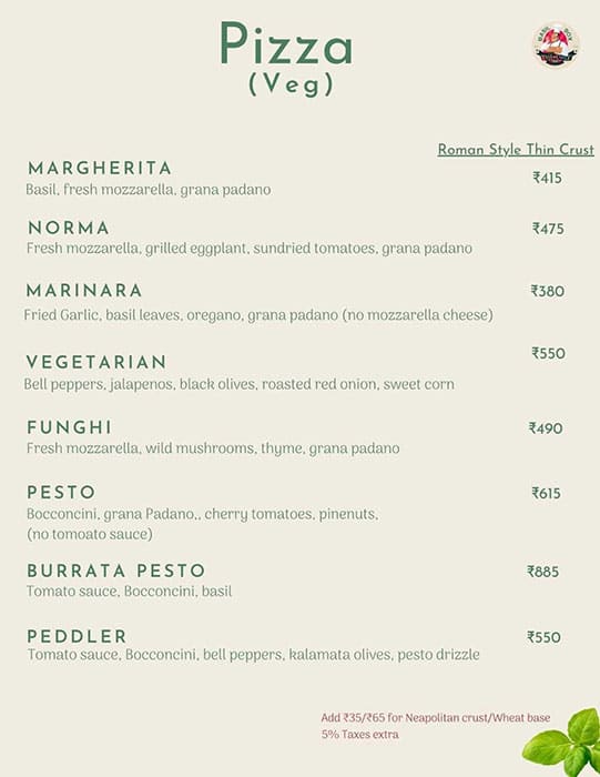 Menu at The Basil Box, New Delhi, 3rd floor