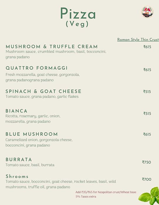 Menu at The Basil Box, New Delhi, 3rd floor