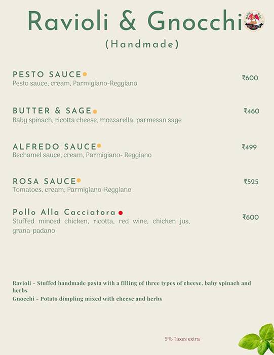 Menu at The Basil Box, New Delhi, 3rd floor