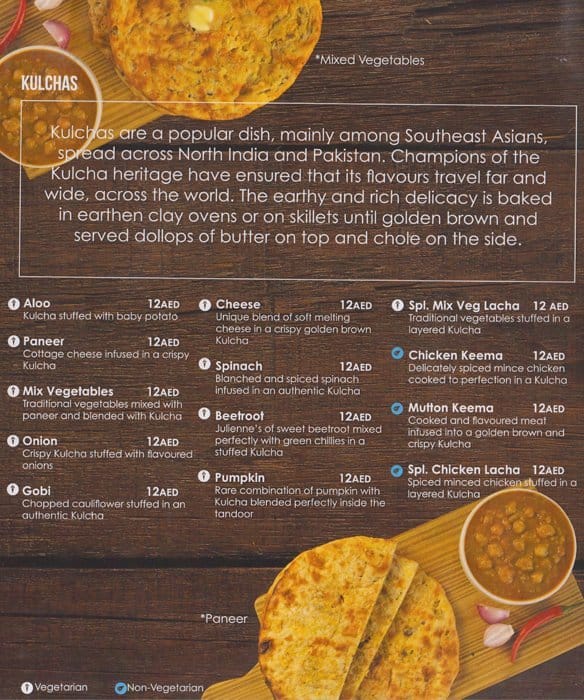 Kulcha King Menu, Menu for Kulcha King, Jumeirah Lake Towers (JLT ...