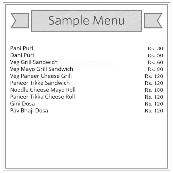 Menu at Eden Chaat Corner, Mumbai, Eden II