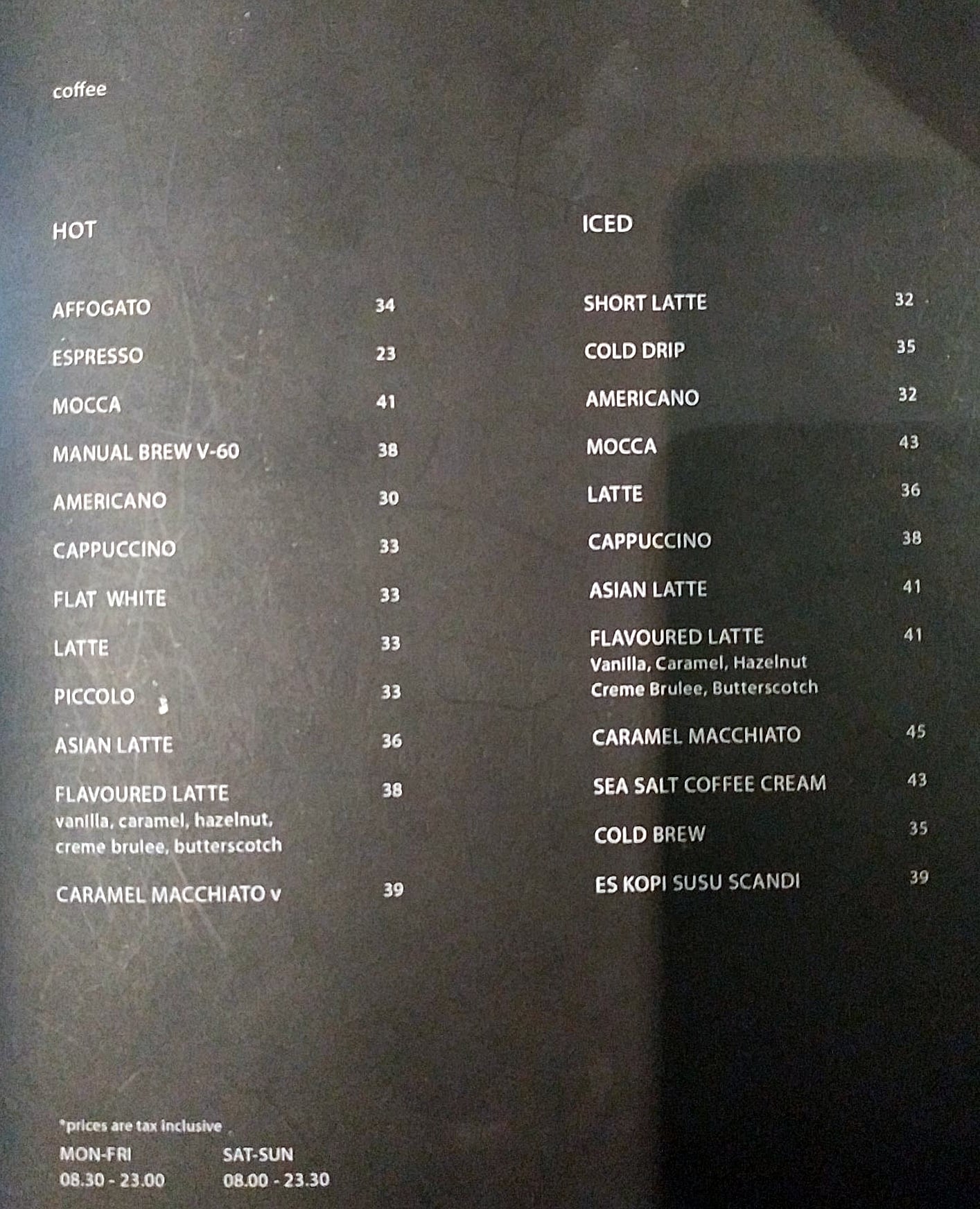 Menu at Scandinavian Coffee shop cafe, Tangerang, Ruko Graha Boulevard ...