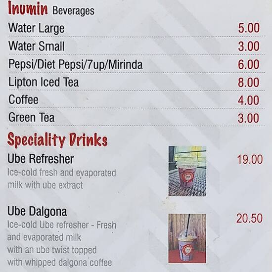 Menu at Sarap Nation restaurant, Dubai