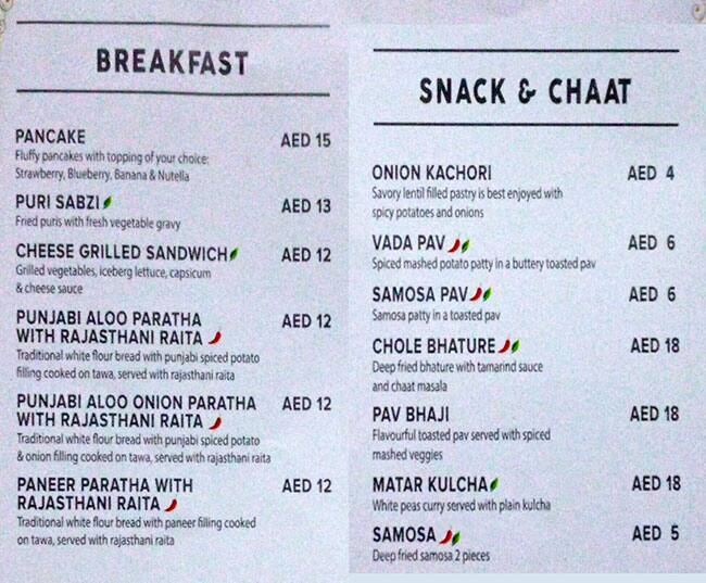 Menu of CCD Chaat And Coffee Restaurant, Al Karama, Dubai
