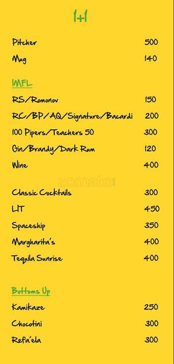 Menu at ION BAR & KITCHEN, Bengaluru