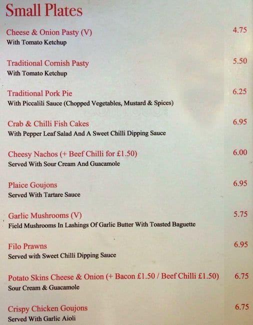 St Stephens Tavern a London: Foto del Menu con Prezzi - Zomato UK