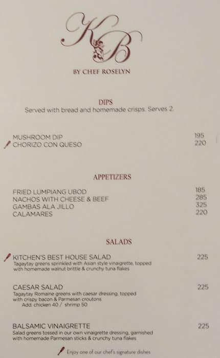 Menu at Kitchen's Best restaurant, Makati, 2316 Chino Roces Ave