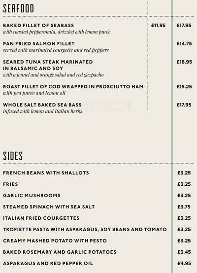 Menu at Gusto Italian pub & bar, Manchester, 756 Wilmslow Rd