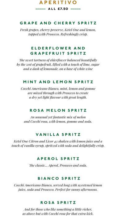 Menu at Gusto Italian pub & bar, Manchester, 756 Wilmslow Rd