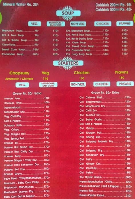 China Magic Menu, Menu for China Magic, Chembur, Mumbai - Zomato