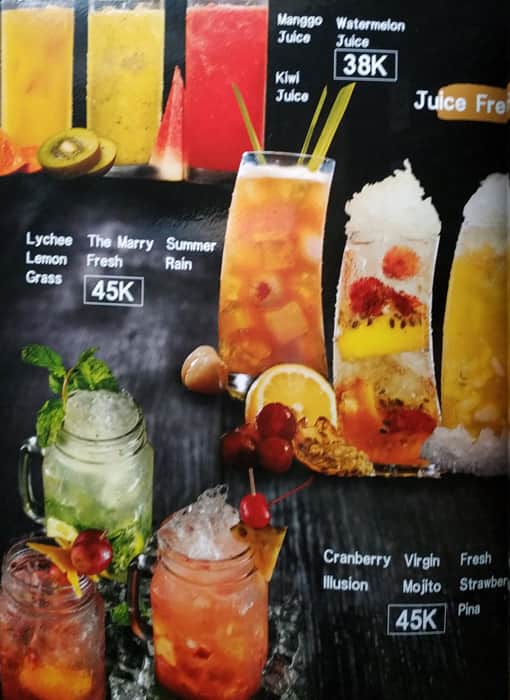 Menu at Illua Resto BBQ, Jakarta