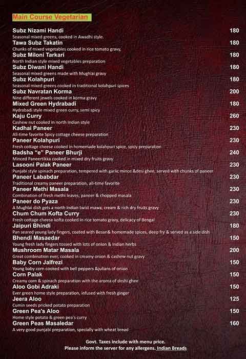 Menu at The Hangout, Pune, Gate No 1131