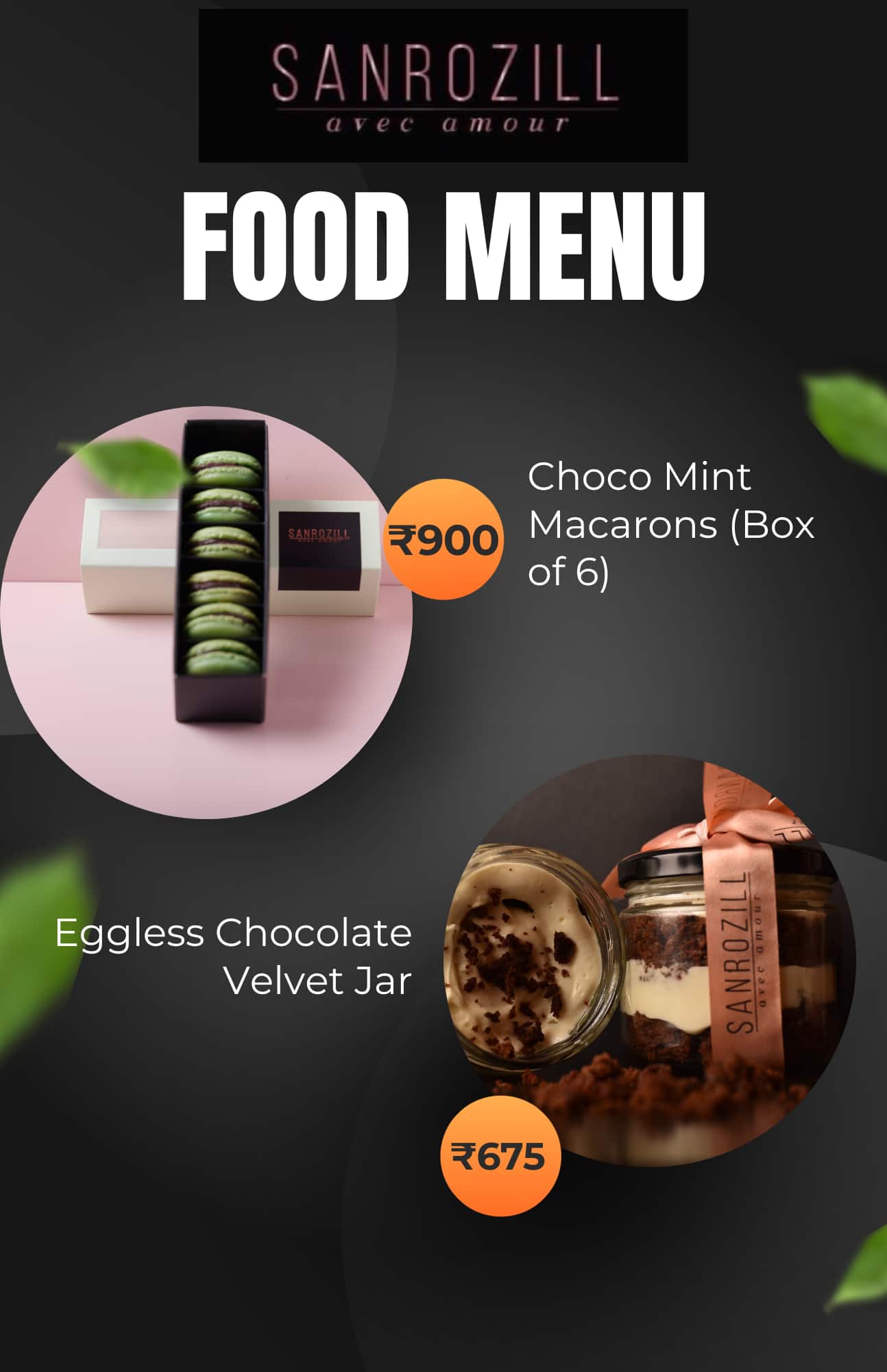 Menu of Sanrozill, Lajpat Nagar 2, New Delhi